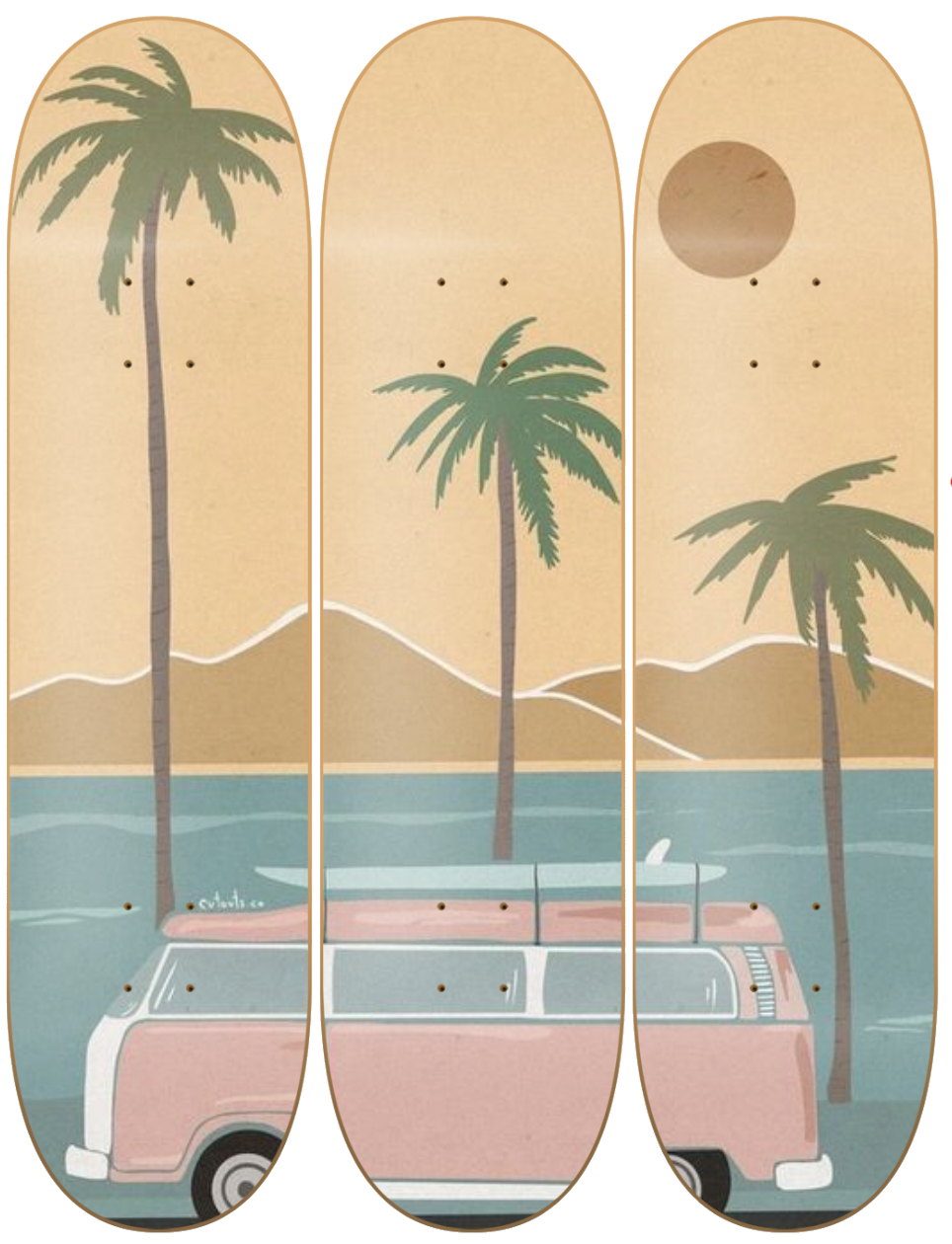 Combi Beach | Wonder Wall Studio® Skate Arte Personlizado – wonder-wall ...